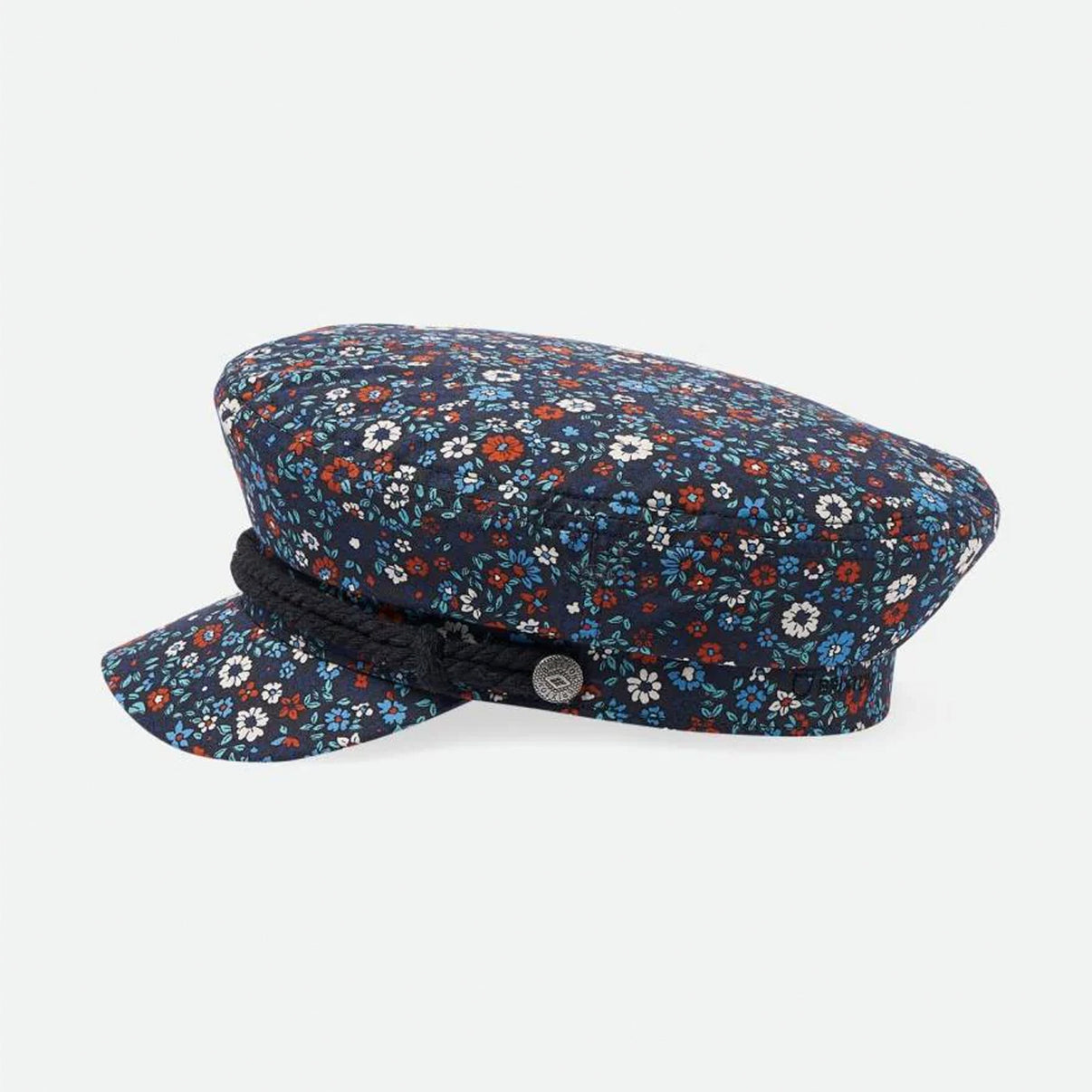 Brixton | Fiddler Fisherman Cap | Washed Navy Floral – Icons of Surf